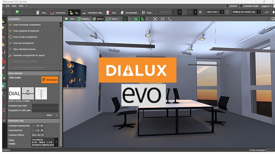 Dialux Evo (Lighting design software) - Session Indoor/Outdoor ...