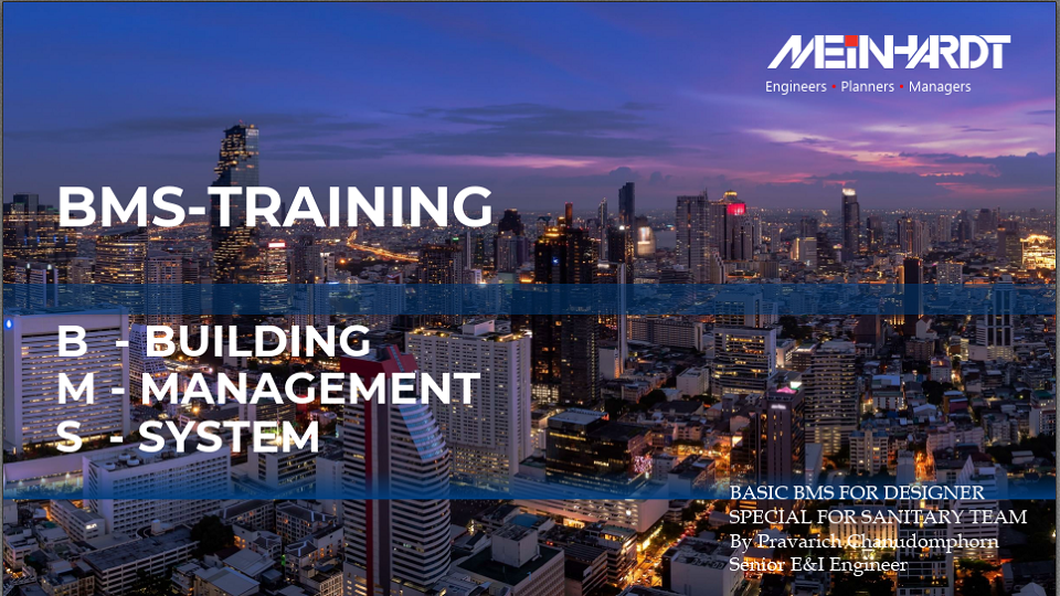 BMS for sanitary and fire protection system training - Meinhardt E-Learning