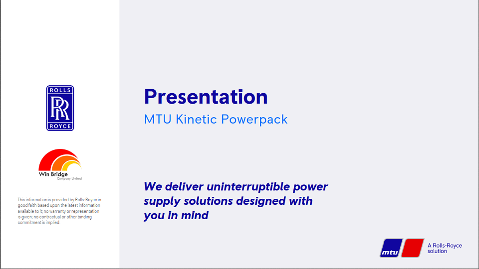 Kinetic PowerPack (Dynamic UPS) training - Meinhardt E-Learning